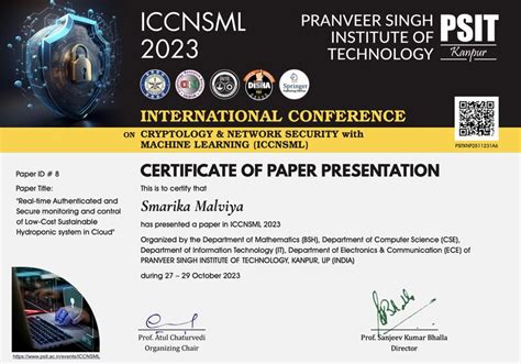 Connections Iccnsml2023 Networking Machinelearning Cybersecurity Smarika Malviya