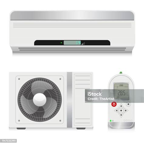 에 어 컨디셔너 벡터 디자인 일러스트 레이 션 흰색 배경에 고립 3차원 형태에 대한 스톡 벡터 아트 및 기타 이미지 3차원 형태 건강관리와 의술 공기조화 Istock