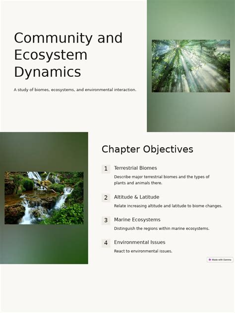 Community And Ecosystem Dynamics Pdf