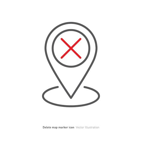 premium vector delete map marker icon design vector illustration