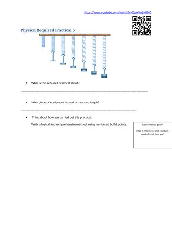 Aqa Science Required Practical Revision Teaching Resources