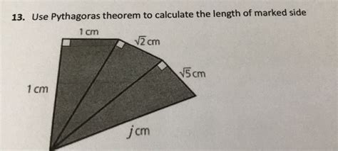 Solved Use Pythagoras Theorem To Calculate The Length Of Marked Side