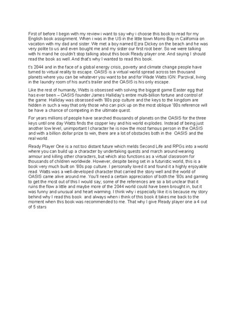 Engish Book Assignment English 2340 Uni Studocu