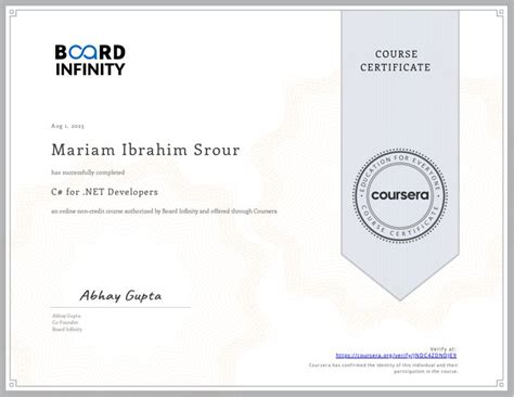 Mariam Srour On Linkedin Csharp Aspdotnet Certificate