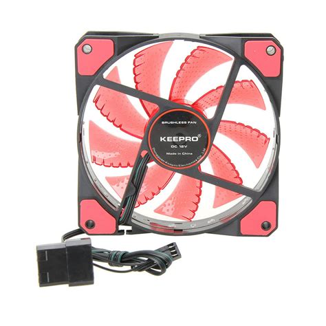 Kuymtek 12v 3 4 Pin 15 Led Lighting Pc Case Fan Cooler Computer Cooling