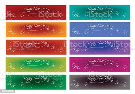 크리스마스 트리와 함께 새해 복 많이 받으세요 카드 컬렉션 0명에 대한 스톡 벡터 아트 및 기타 이미지 0명 1월 겨울 Istock