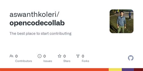 GitHub Aswanthkoleri Opencodecollab The Best Place To Start Contributing