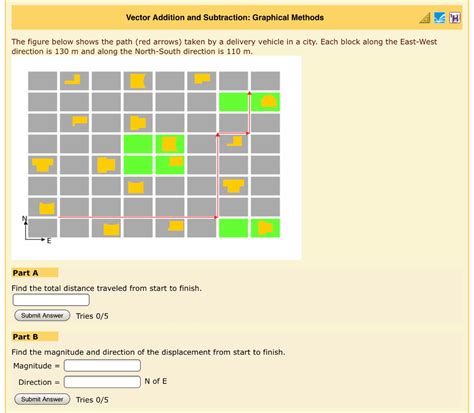 solved vector addition and subtraction graphical methods