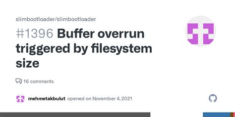 Buffer Overrun Triggered By Filesystem Size · Issue 1396
