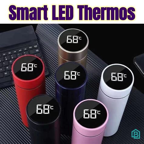 500 Fashion Smart Temperature Flask Led Display Vacuum Thermal Flask Insulation Bottle Shopee