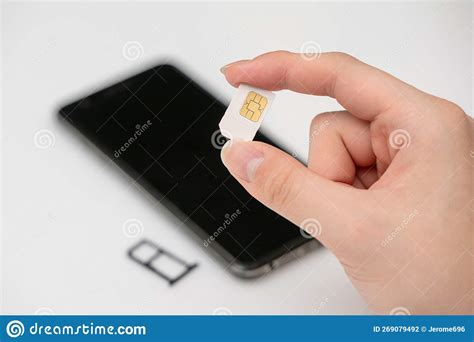 SIM Card Replacement In The Phone Mobile Simcard Stock Photo Image Of Technology Cellular