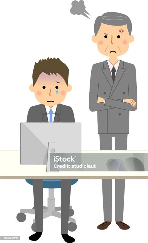 Adegan Bisnis Bos Dan Bawahan Ilustrasi Stok Unduh Gambar Sekarang