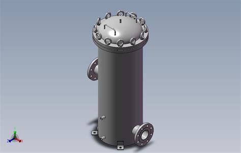 保安过滤器D350 750 15X DN80 SOLIDWORKS 2012 模型图纸下载 懒石网
