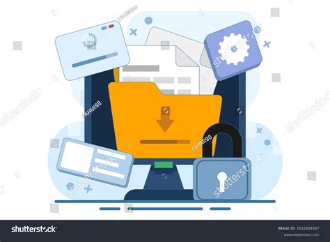 Personal Data Protection Concept Cyber Security Stock Vector Royalty Free 2532409267