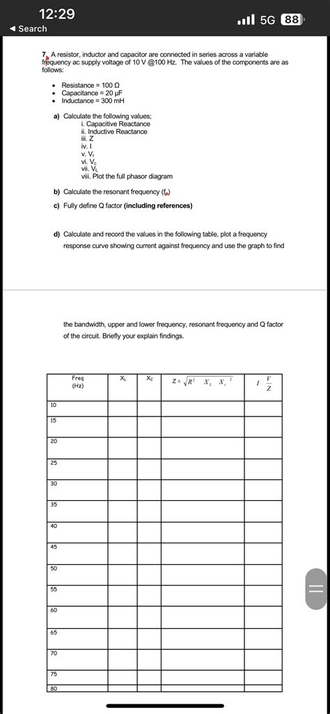 Solved Define Resonance In A Series R L C Circuit Chegg Com