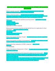 Enhance Your OPSEC Knowledge With Exam Questions And Answers Course Hero