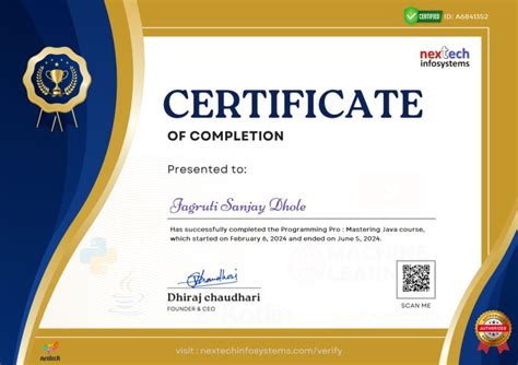 Java Programming Nextechinfosystem Jagruti Dhole