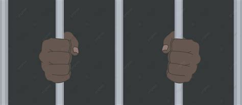 Black Man In Prison Dark Offender Criminal Vector Dark Offender Criminal Png And Vector With