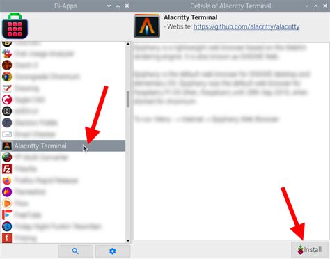 install alacritty terminal on raspberry pi pi apps