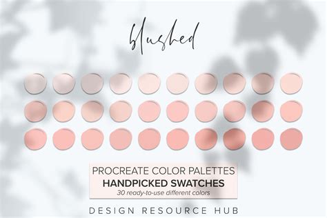 Procreate Color Palette Blushed Graphic By Design Resource Hub Creative Fabrica