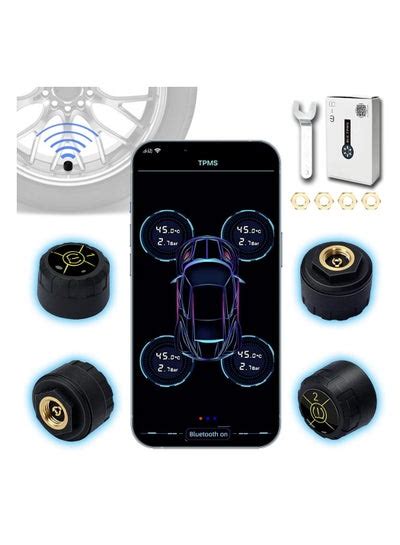 Tire Pressure Monitoring System Bluetooth Wireless TPMS Real Time Display Tire Pressure