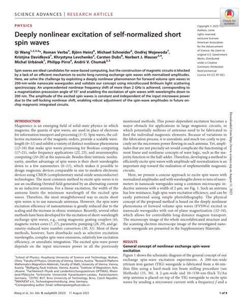 Pdf Deeply Nonlinear Excitation Of Self Normalized Short Spin Waves