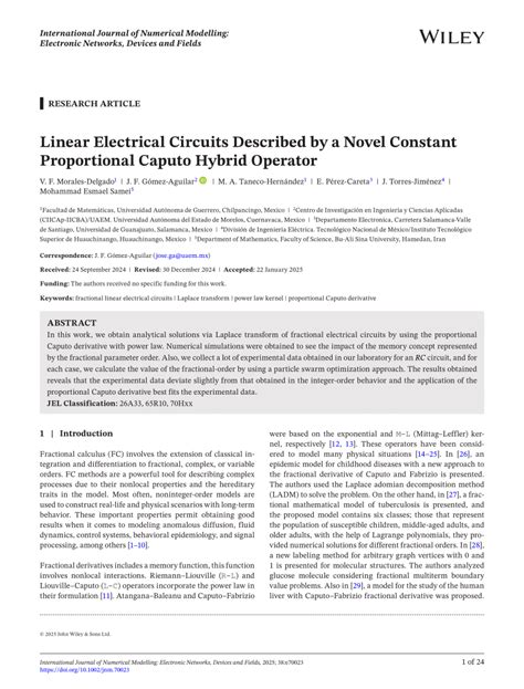 Linear Electrical Circuits Described By A Novel Constant Proportional