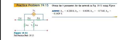 Solved Practice Problem Obtain The H Parameters For Chegg