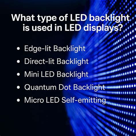 What Type Of Led Backlight Is Used In Led Displays Customized Backlight Solutions And Optical