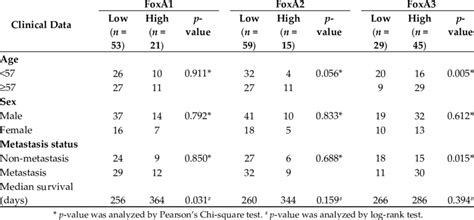 Correlations Of Foxa1 Foxa2 And Foxa3 Expression Patterns In