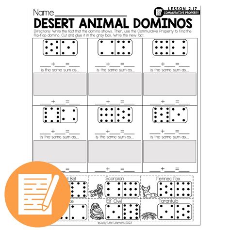Lucky To Learn Math 1st Grade Lesson 217 Commutative Property Independent Practice