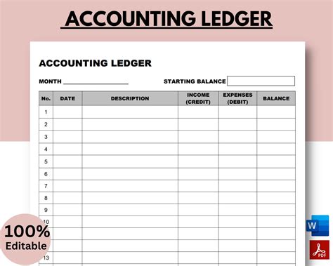 Standard General Ledger Format At Mia Mort Blog