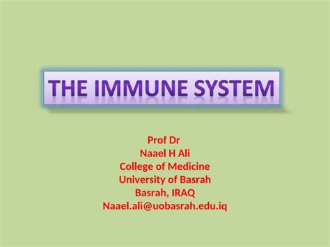Immune System Short Lecture Overview Ppt Ppt