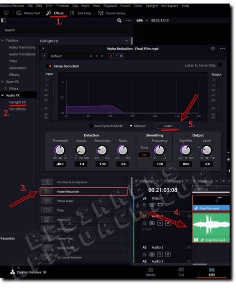 davinci resolve remove background noise 2025 fix