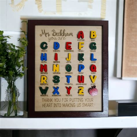 Teacher Abc Sign Teachers Room Back To School Summers Out Teacher Presents Etsy Uk