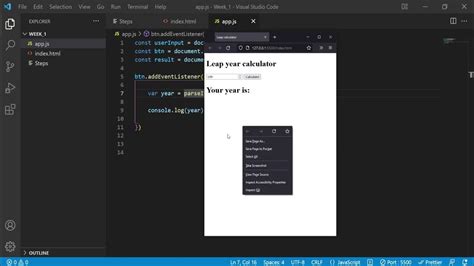 Javascript Leap Year Calculator Youtube