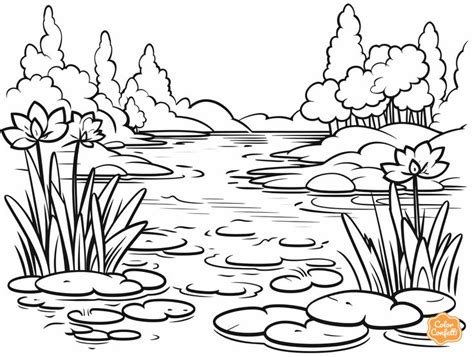 Free Pond Coloring Pages 2025