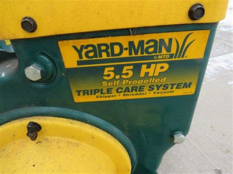 Yard Man 5 12 Hp Self Propelled Chippershreddervacuum With Manual