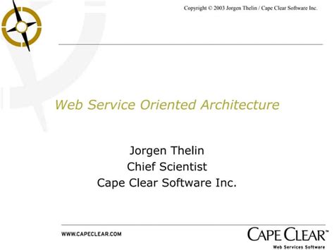 Web Service Oriented Architecture Ppt