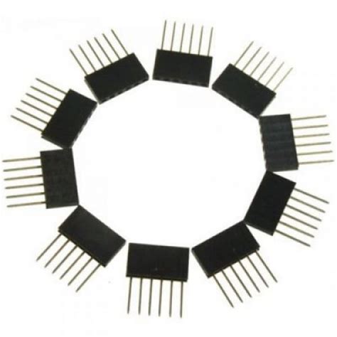 6 Pin Arduino Stackable Headers 10 Robotshop