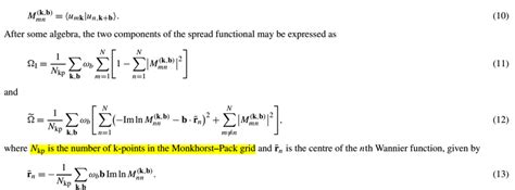 Wannier Function Calculate