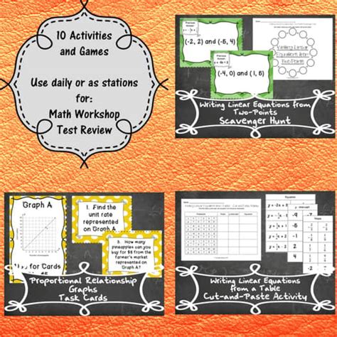Slope And Y Intercept Unit 2 7th Grade Math Engaging Activities