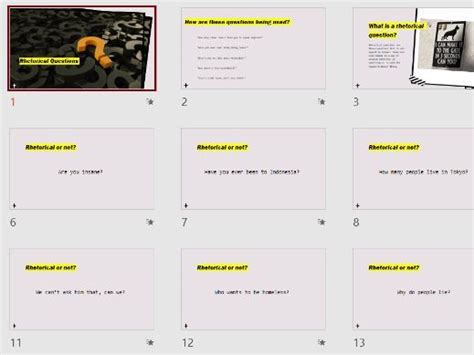 Rhetorical Questions Ppt Teaching Resources