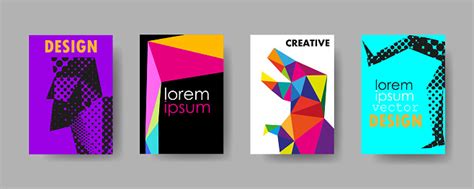 다채로운 커버 유행 디자인 서식 파일 벡터 배경 설정 전단지 배너 플 래 카드 포스터에 대 한 산업 디자인 Lorem Ipsum