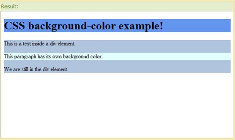 2 Css Styleset The Background Color Of Different Elements