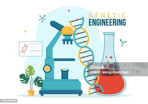 ภาพประกอบพันธุวิศวกรรมและการดัดแปลงดีเอ็นเอด้วยการวิจัยพันธุศาสตร์หรือ