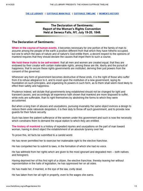 Declaration Of Sentiments Pdf Declaration Of Sentiments Pdf