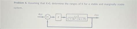 Solved Problem Assuming That K Determine The Ranges Of Chegg