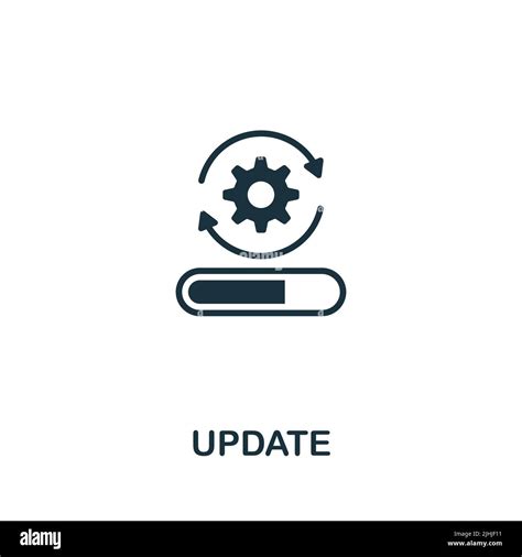 Update Icon Monochrome Simple Line Data Science Icon For Templates Web Design And Infographics