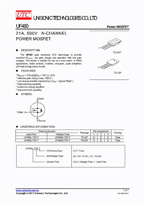 Uf460 3689714 Pdf Datasheet Download Ic On Line